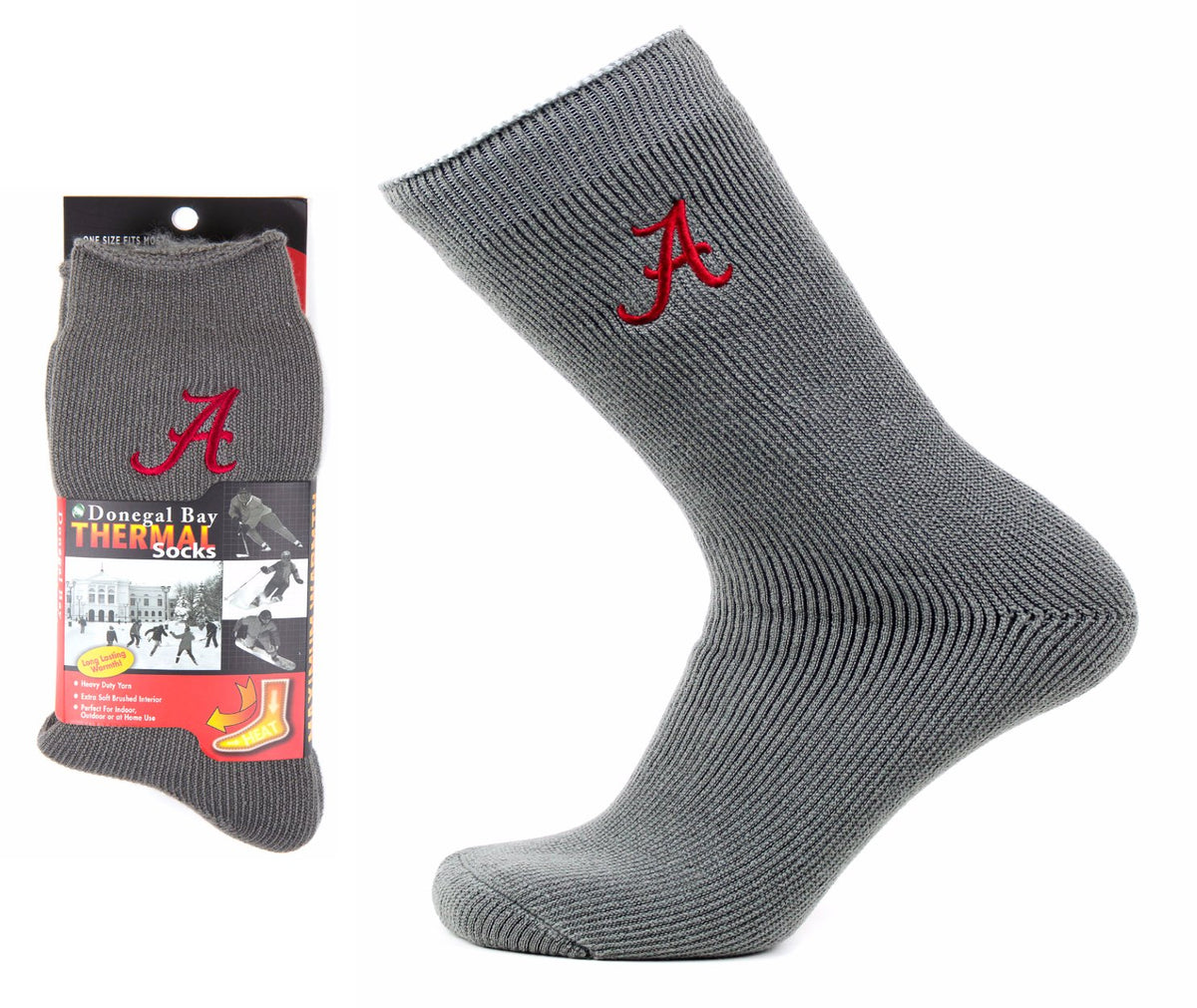 Officially Licensed Alabama Crimson Tide Thermal Socks - Cozy Up and ...